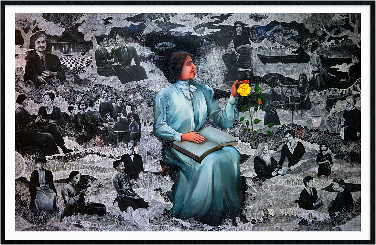 ‘A Tribute To Helen Keller’ Painting which depicts the whole life ...